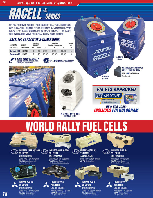 ATL Racing Fuel Cells Product Catalog - Page 18-19