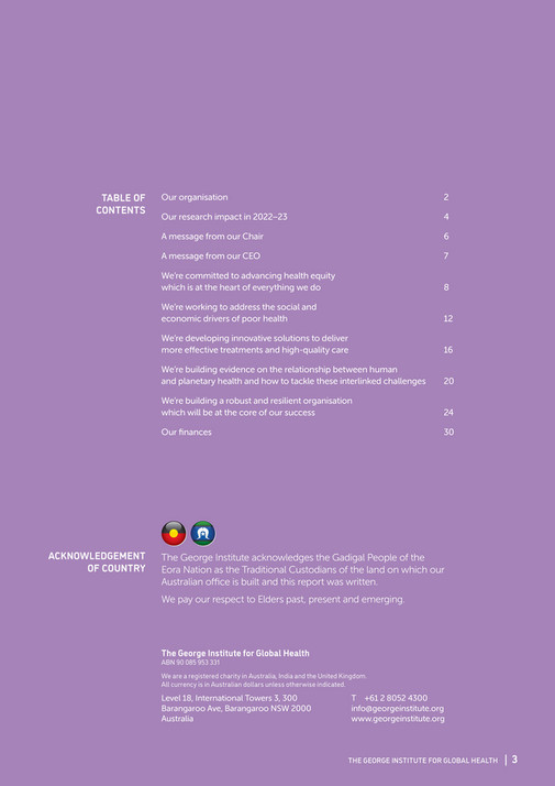 The George Institute Annual Report 2022-23 - Page 2-3 - Created with ...