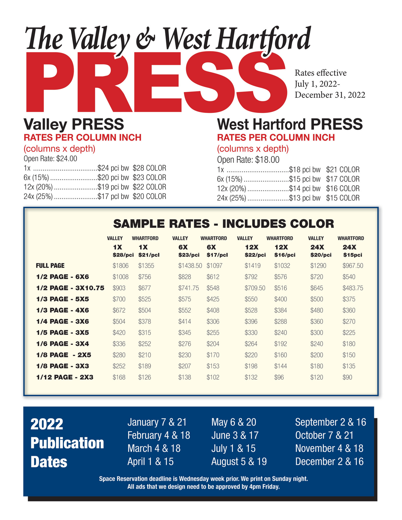 My publications - 2022-Revised- Valley&WH Press Rate Card - Page 1 ...