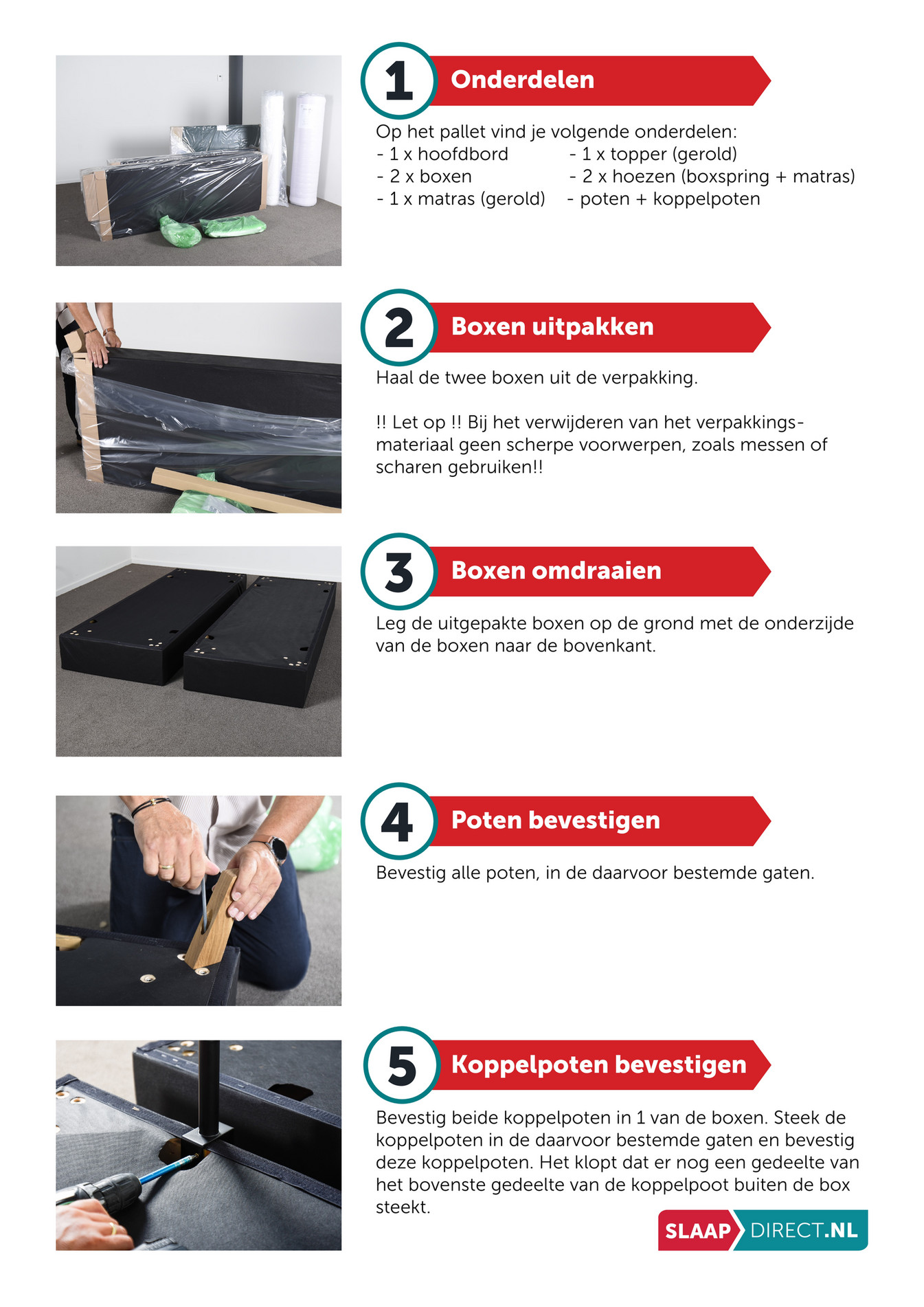 Woonboulevard Poortvliet - Slaapdirect montage instructie | V3 - Pagina 2