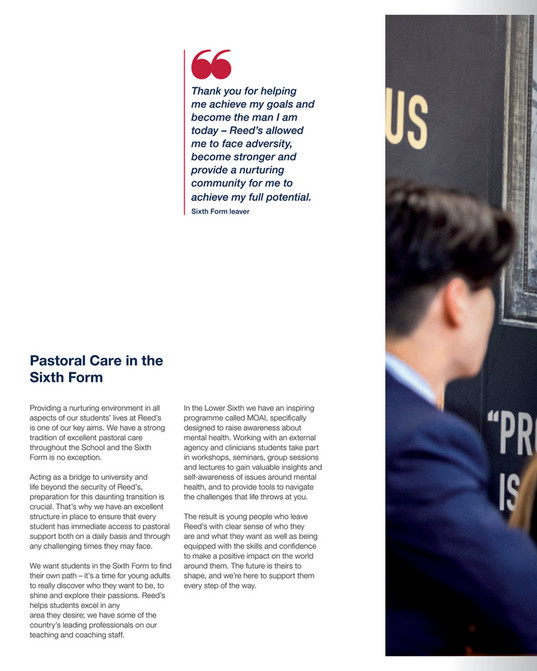 My publications - Reed's School Sixth Form Brochure - Page 20-21 - Created with Publitas.com