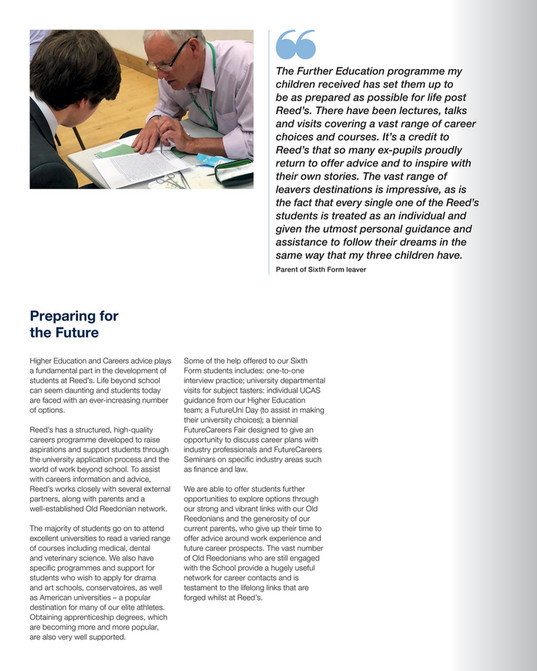 My publications - Reed's School Sixth Form Brochure - Page 34-35 - Created with Publitas.com