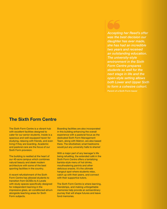 My publications - Reed's School Sixth Form Brochure - Page 8-9 - Created with Publitas.com
