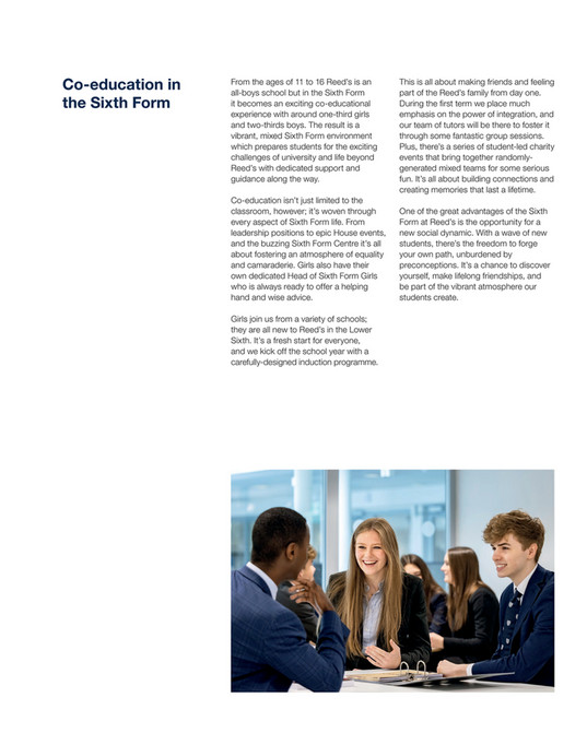 My publications - Reed's School Sixth Form Brochure - Page 12-13 - Created with Publitas.com