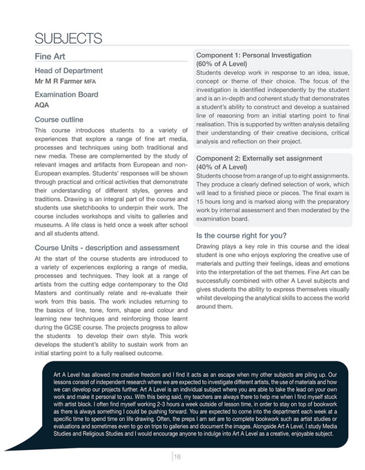 My publications - Sixth Form Handbook 2024 - Page 18-19 - Created with Publitas.com