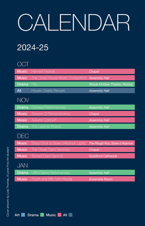 My publications - Arts Calendar 2024-25 - Page 2-3 - Created with Publitas.com