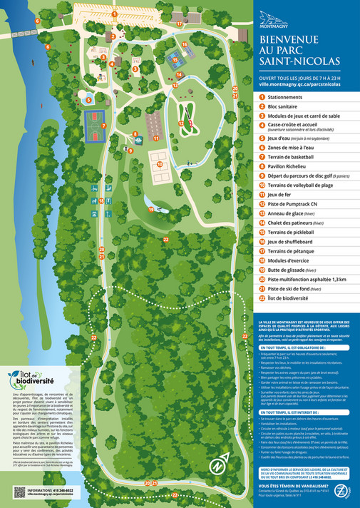 Communications Montmagny - Plan du parc Saint-Nicolas - Page 1 - Créé ...