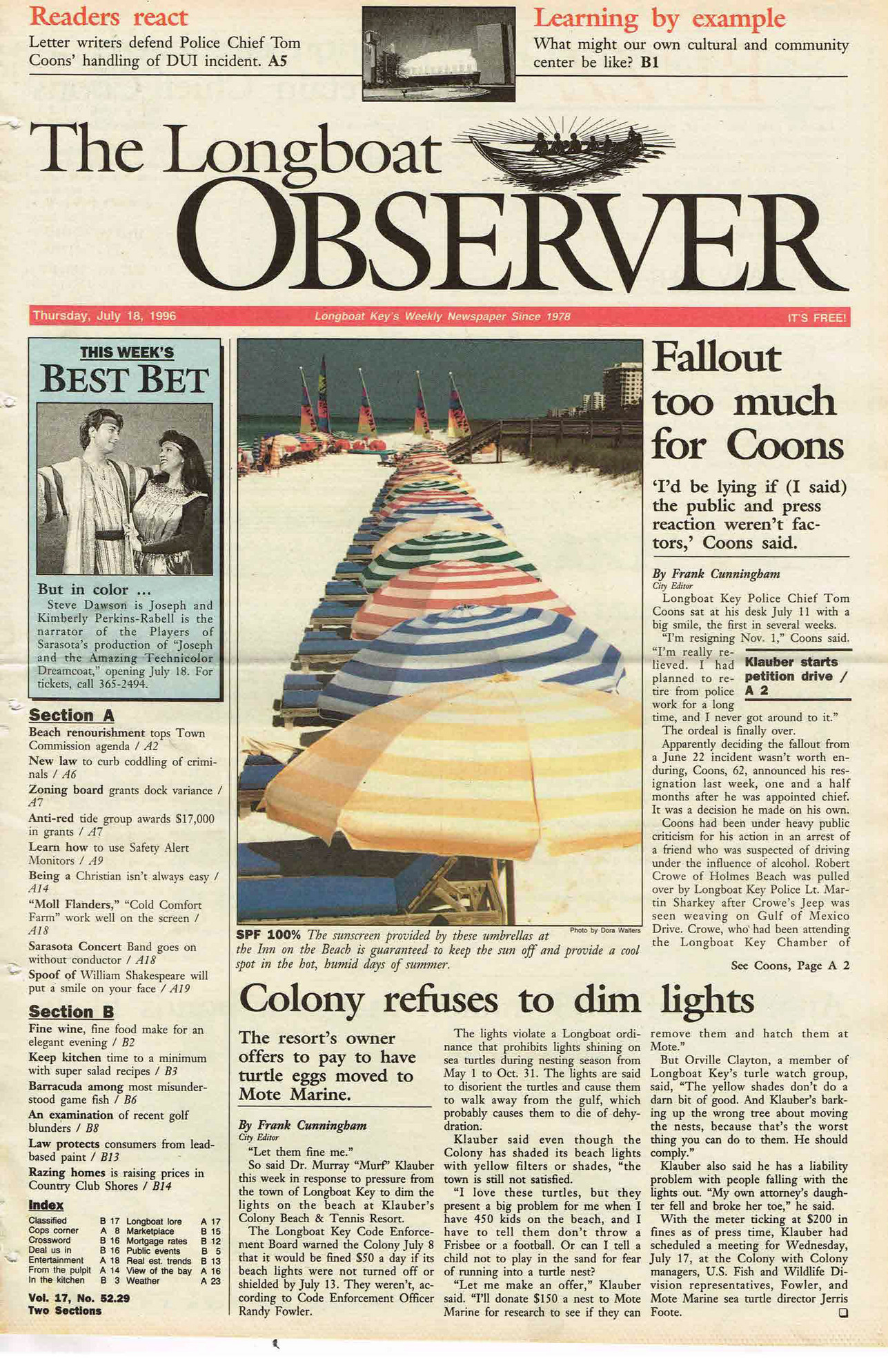 Archives - July 18 1996 - Page 1