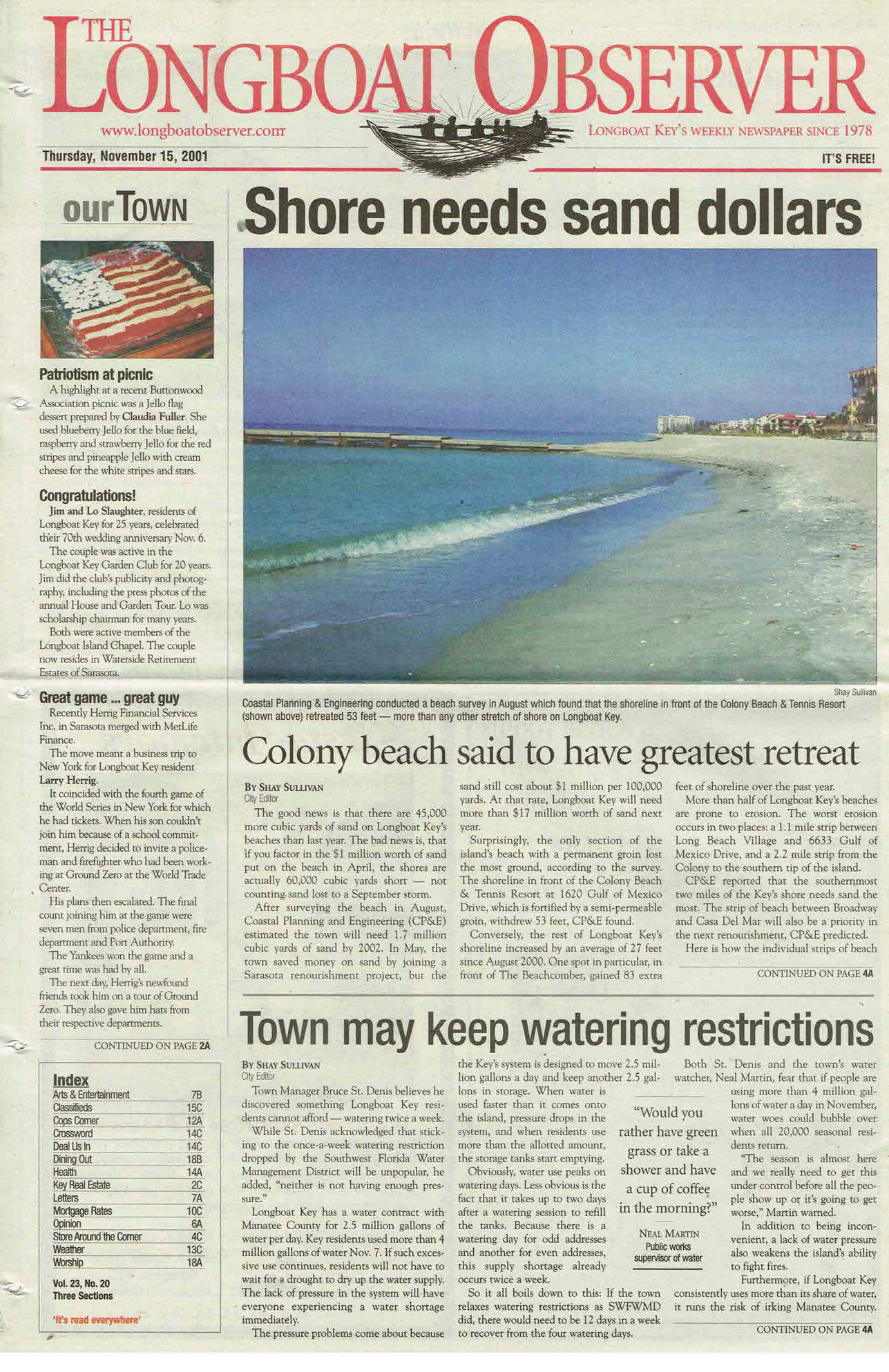 Archives - November 15 2001 - Page 1