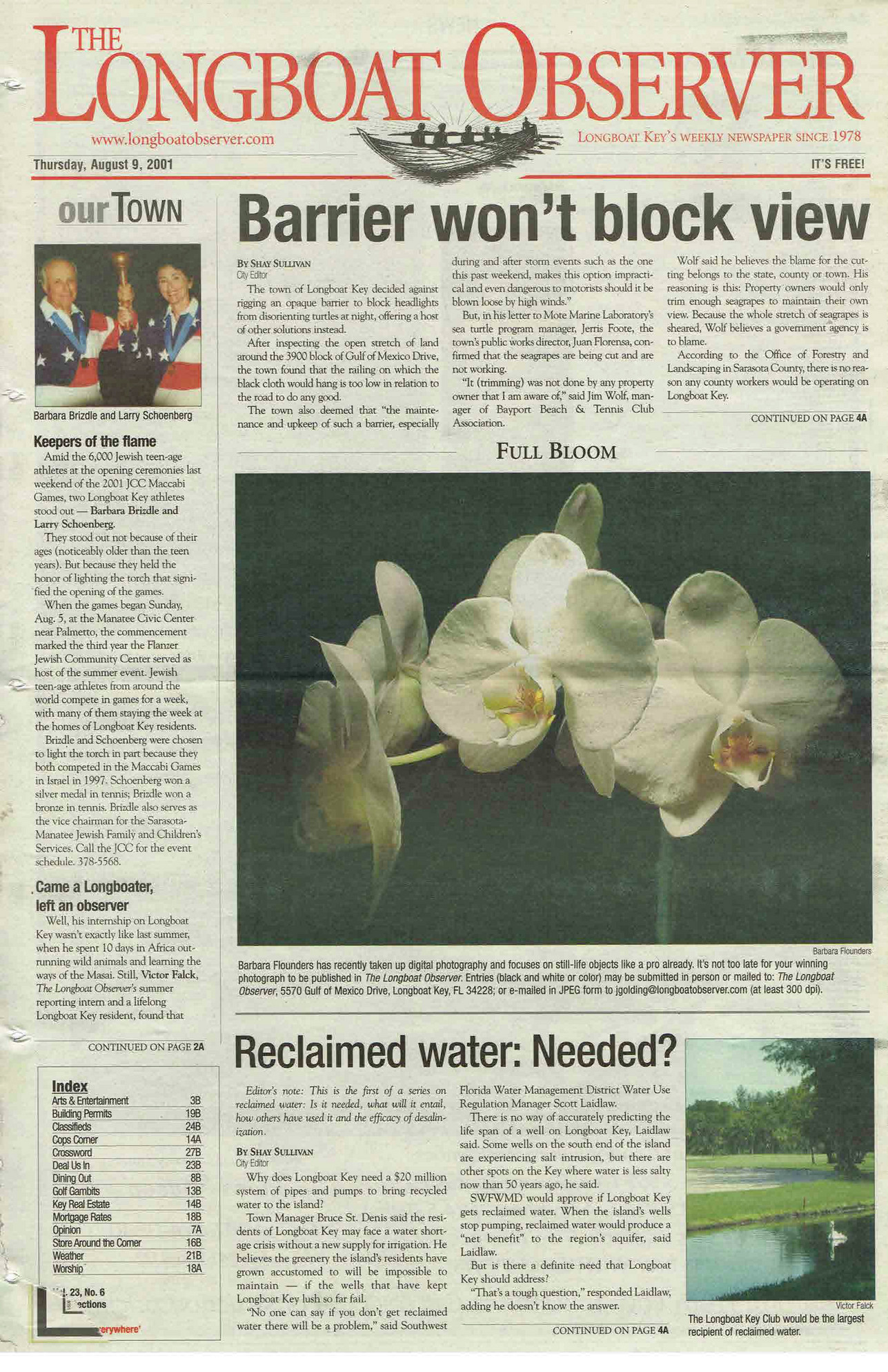 Archives - August 9 2001 - Page 1