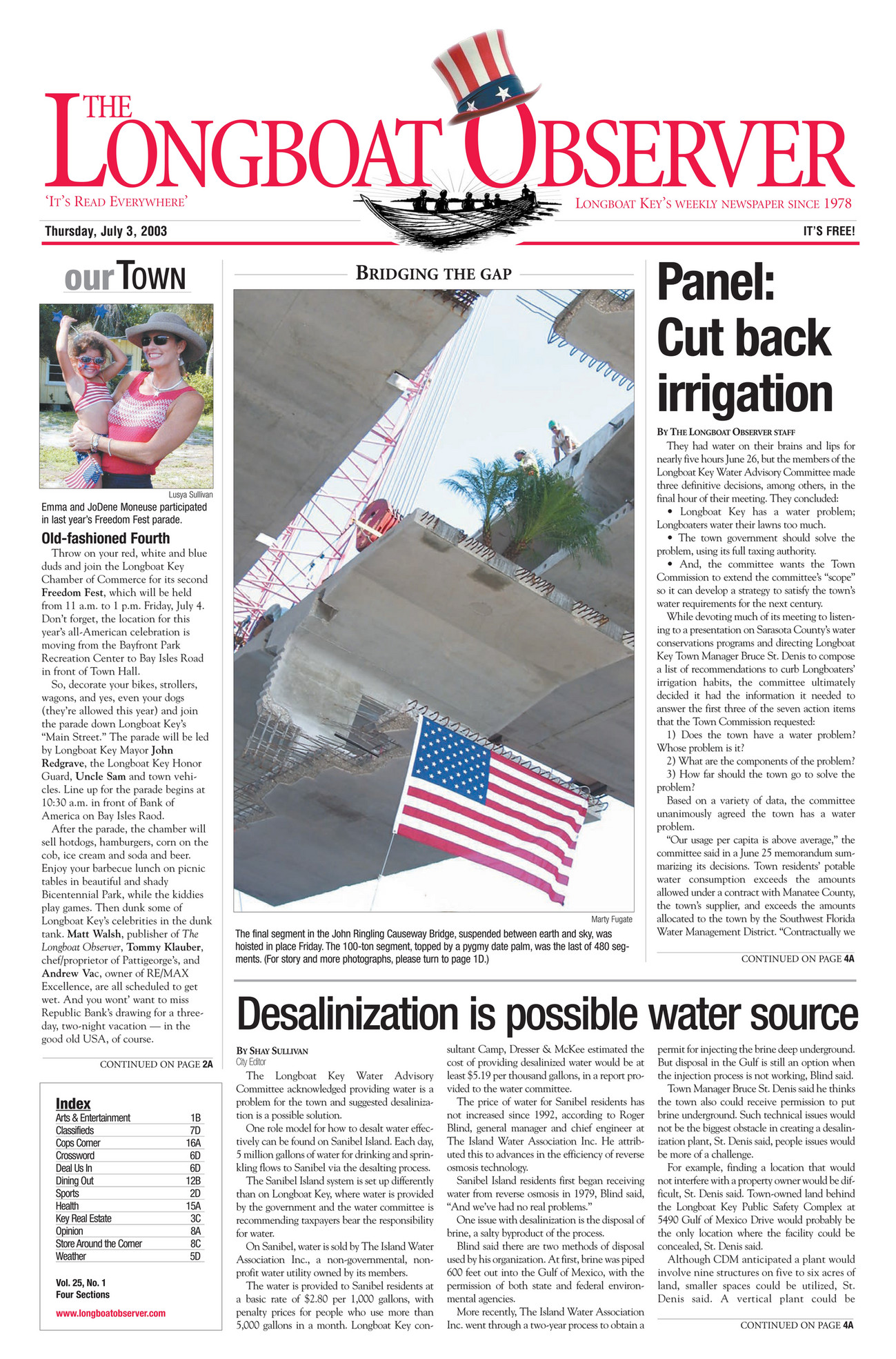 Archives - July 3 2003 - Page 1