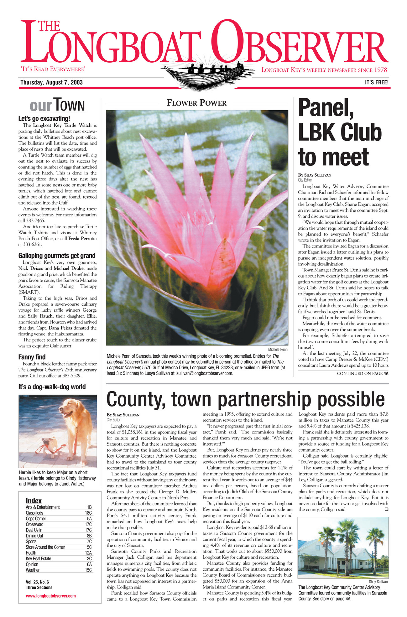 Archives - August 7 2003 - Page 1