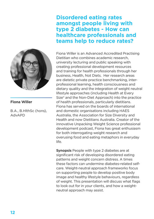 Diabetes Australia - Diabetes Update Day 2020 Booklet - Page 12-13 ...