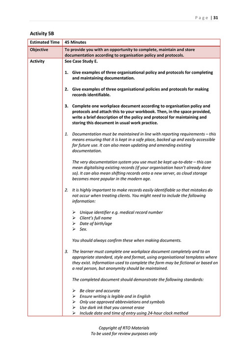 RTO Materials - CHCAGE005 Case Study Assessor Workbook V1.1 - Page 32-33