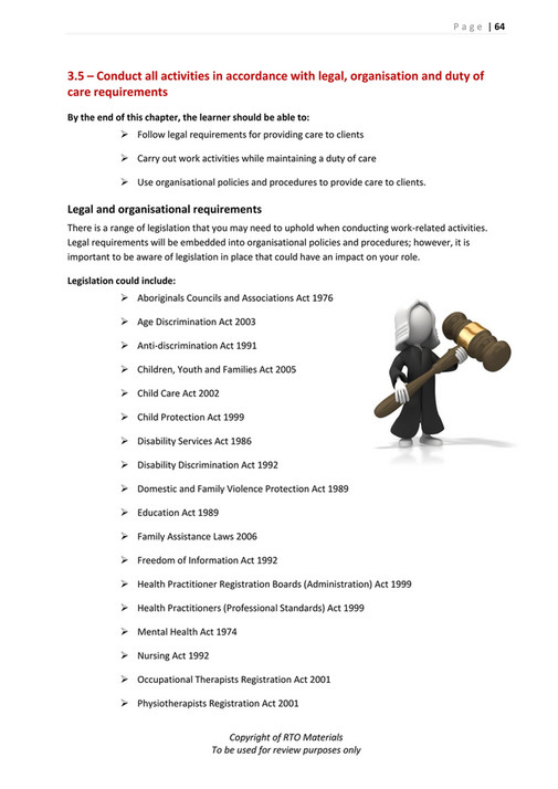 RTO Materials - CHCADV001 Learner Guide V1.0 - Page 64-65