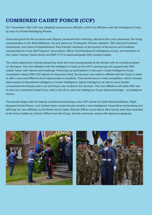 Old Swinford Hospital - Michaelmas Term Newsletter 2024 - Page 4-5 ...