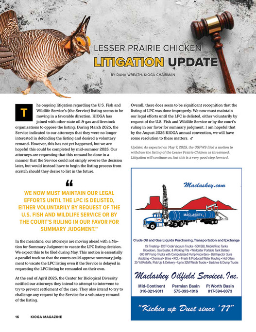 newsletter - KIOGA_Summer_2025 - Page 16-17 - Created with Publitas.com