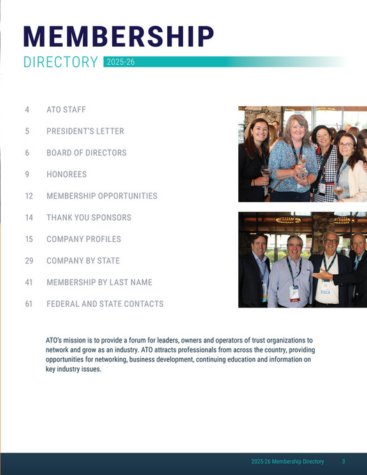 newsletter - 2025 ATO Membership Directory - Page 2-3 - Created with ...
