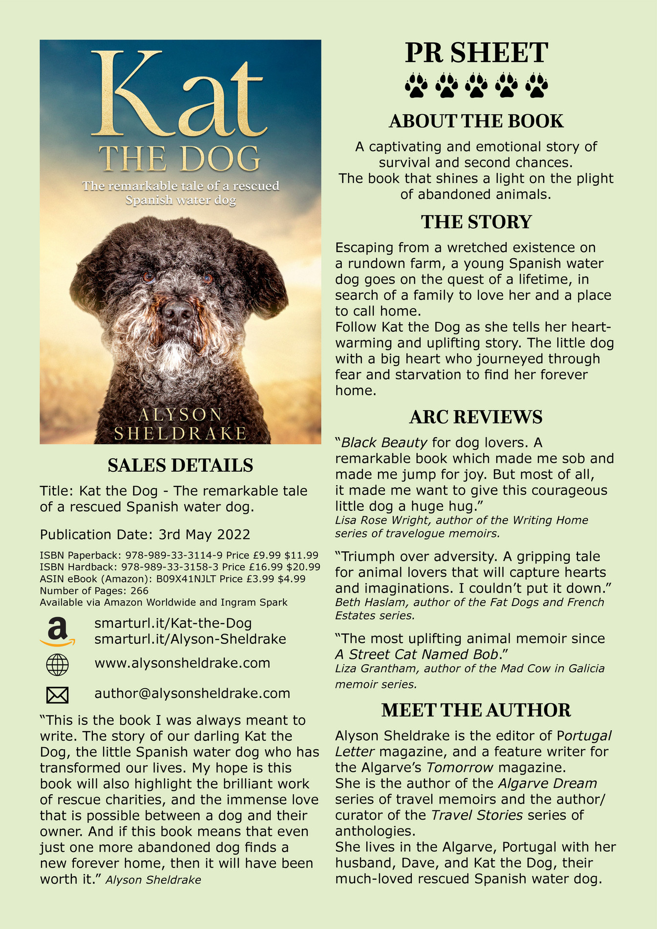 Alyson & Dave Sheldrake - PR Sheet - Kat the Dog - Alyson Sheldrake - Page 1 - Created with ...