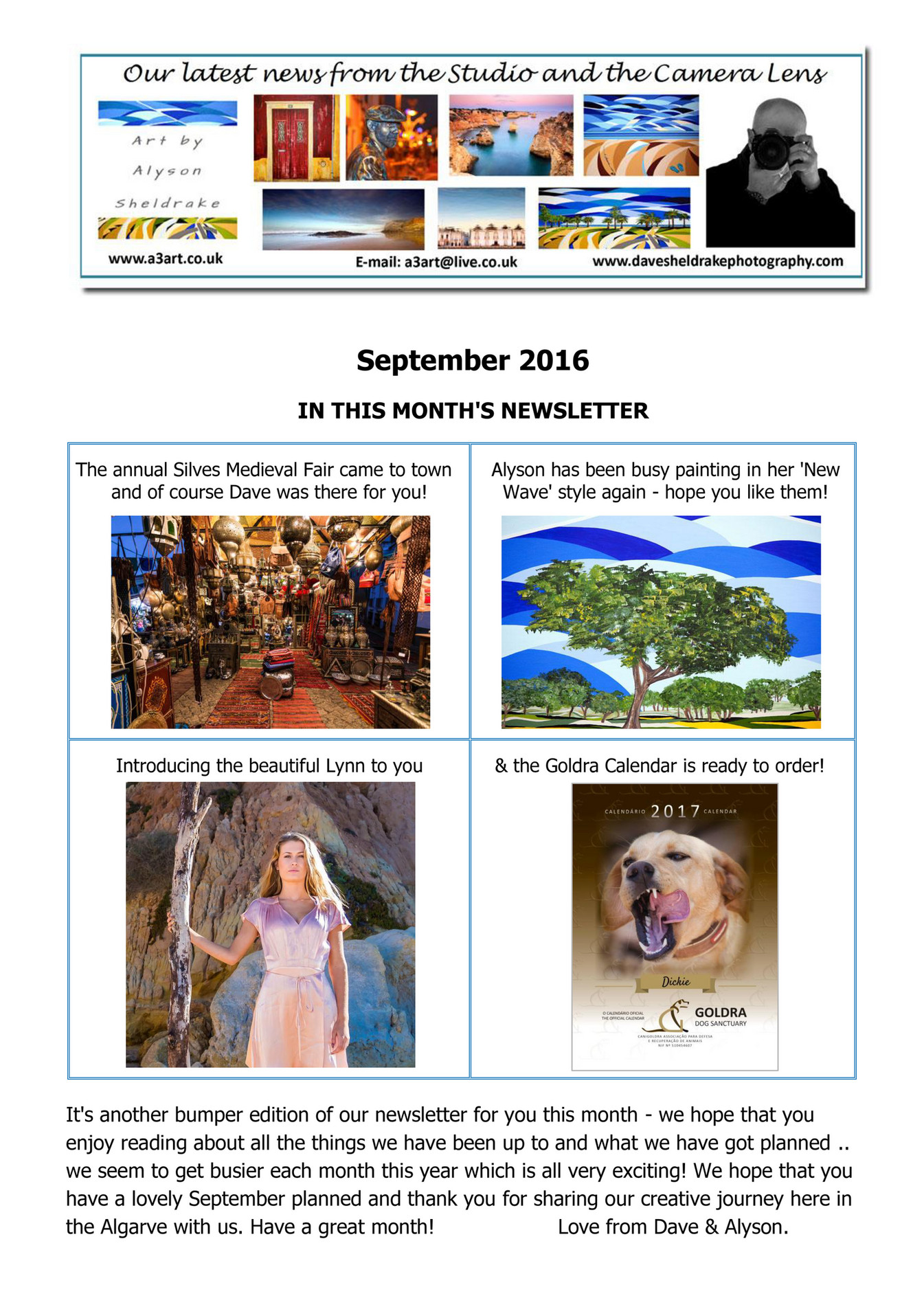 Alyson & Dave Sheldrake - Art and Photography in the Algarve - September 2016 - Page 1 - Created ...