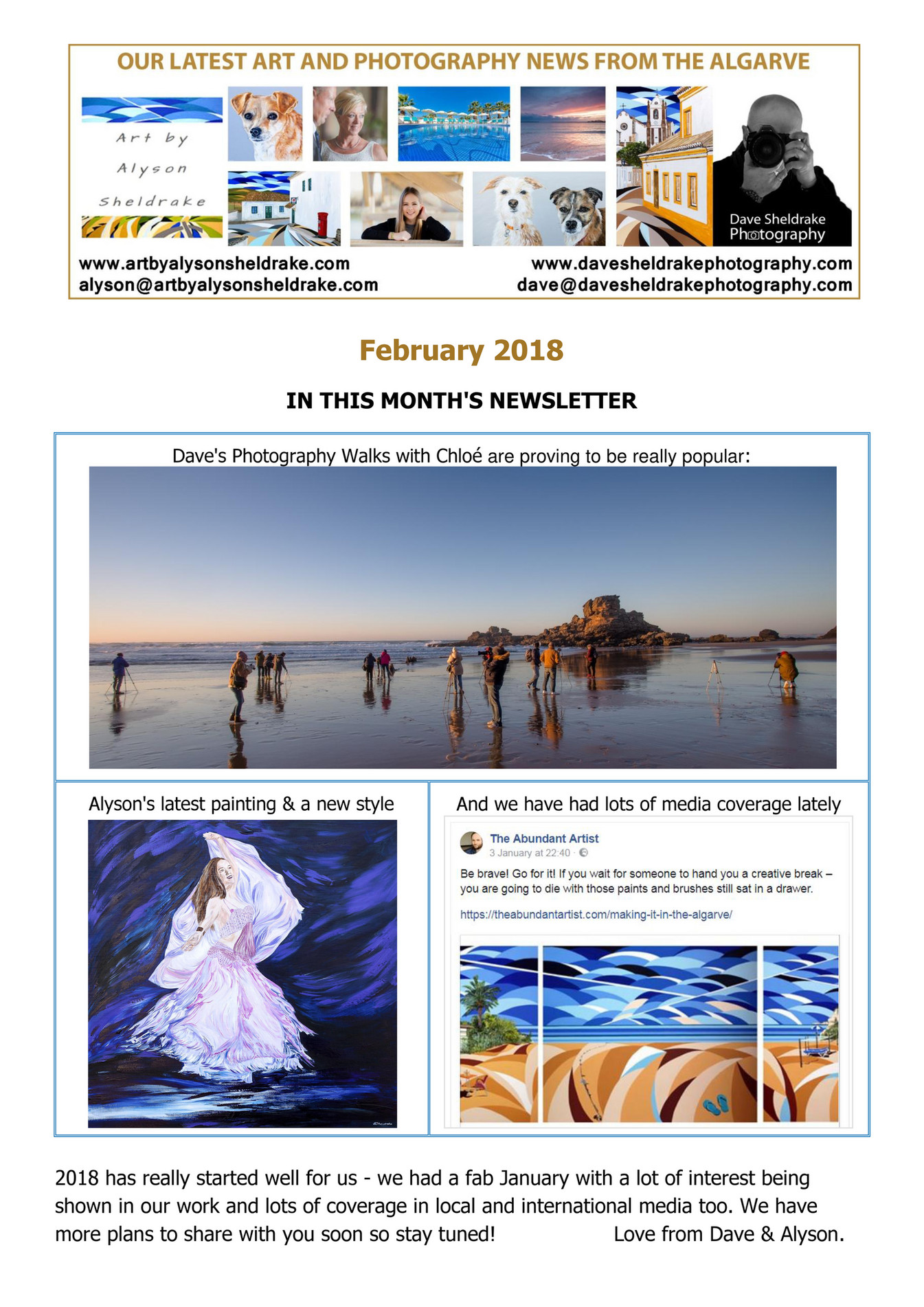Alyson & Dave Sheldrake - Art and Photography in the Algarve - February 2018 - Page 1 - Created ...