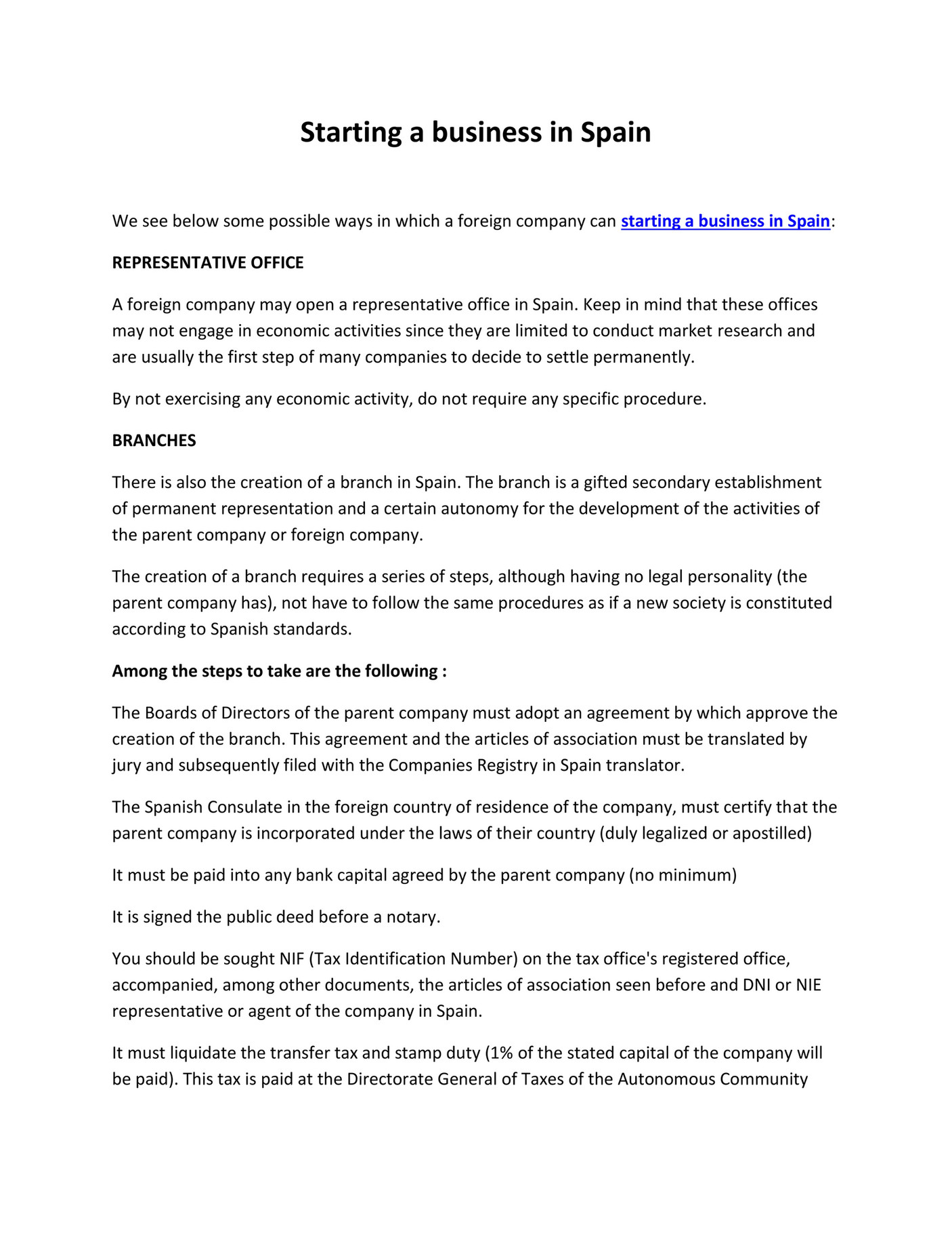 My publications - Starting a business in Spain - Page 1 - Created with ...