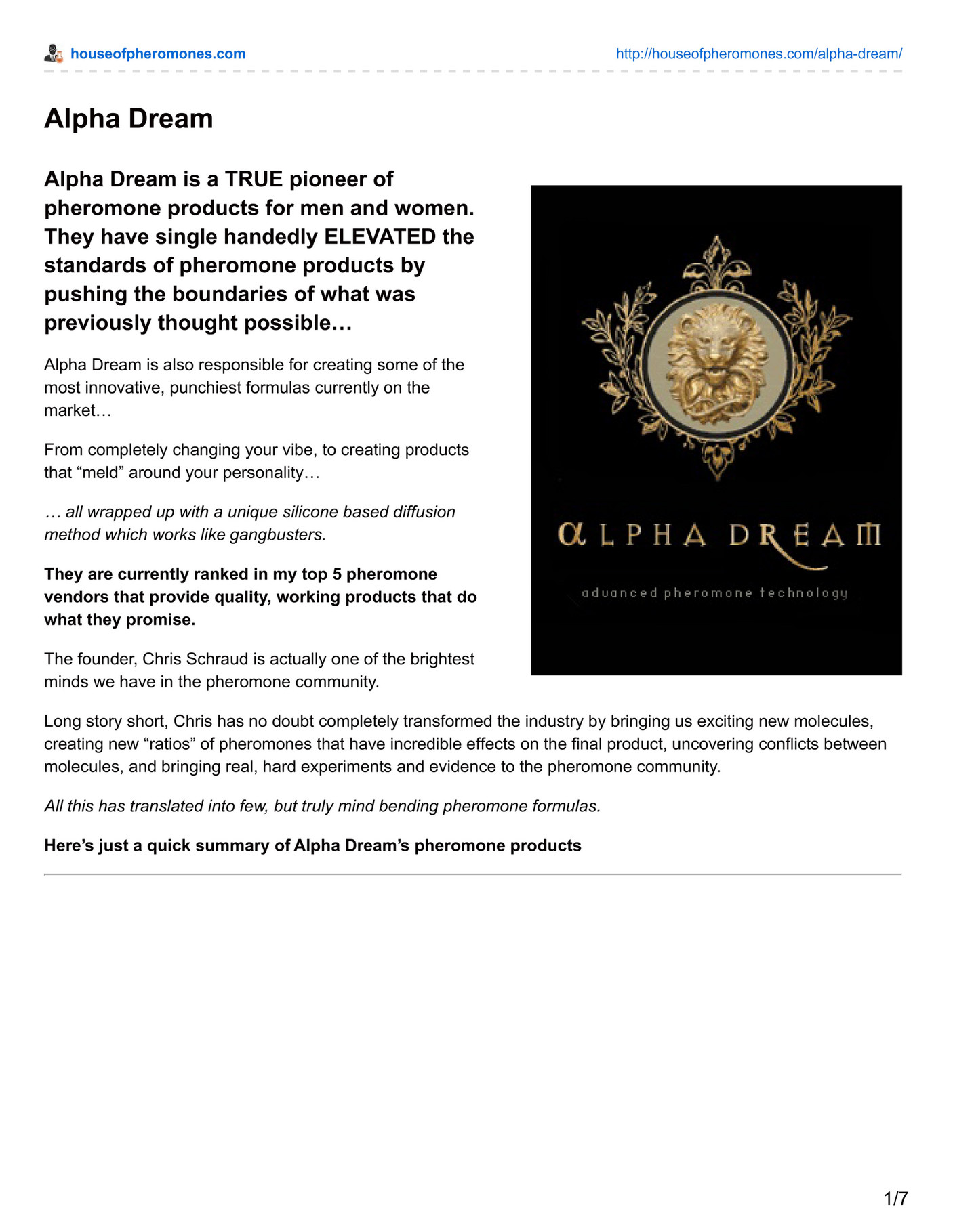 My publications - Alpha Dream pheromones - Page 1 - Created with ...