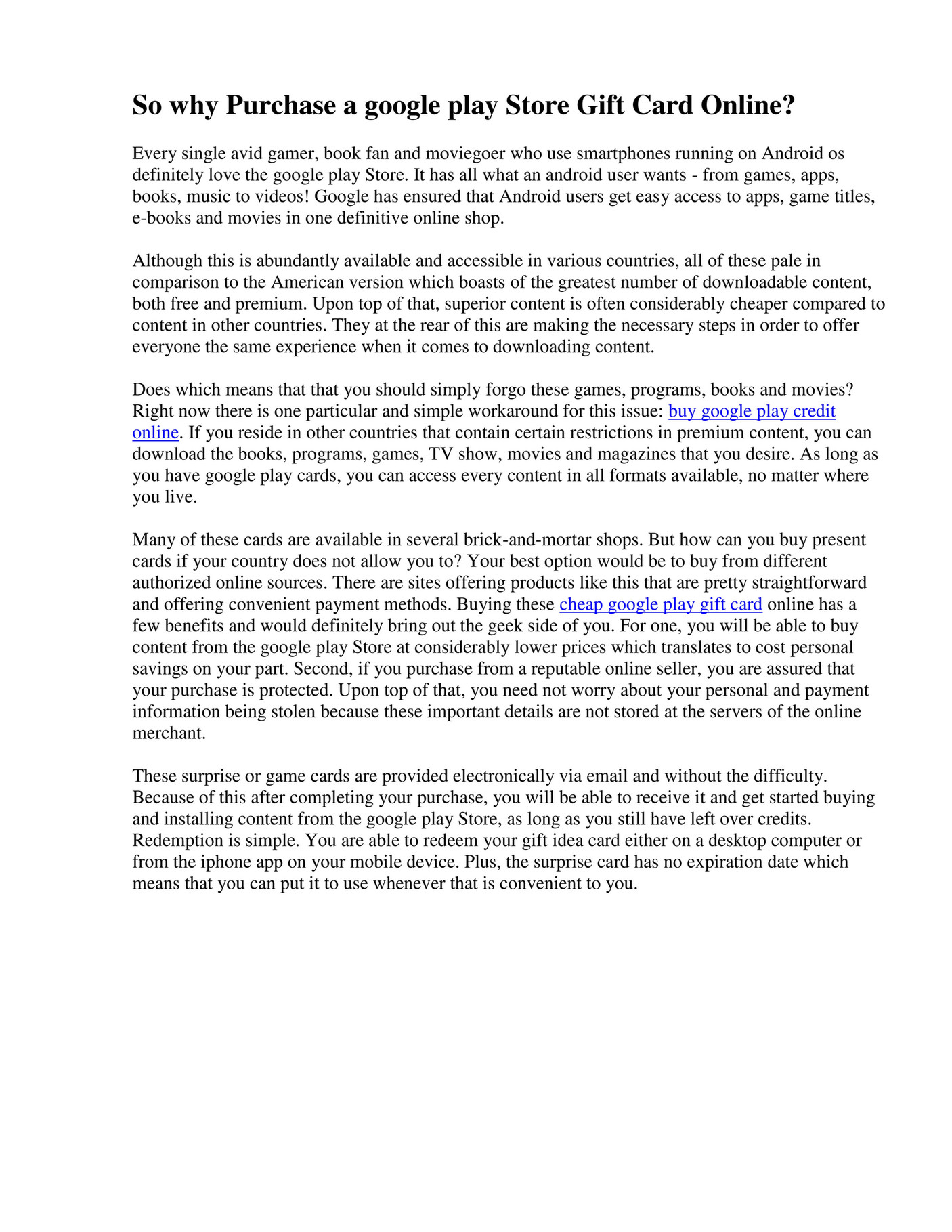 My publications - Buy google play credit online - Page 1 - Created with ...