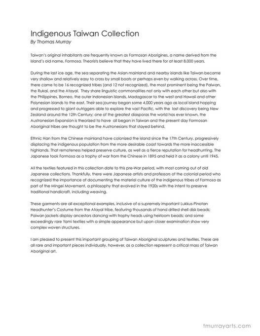 Suva Inc - Indigenous Taiwan Collection by Thomas Murray - Page 4-5 ...