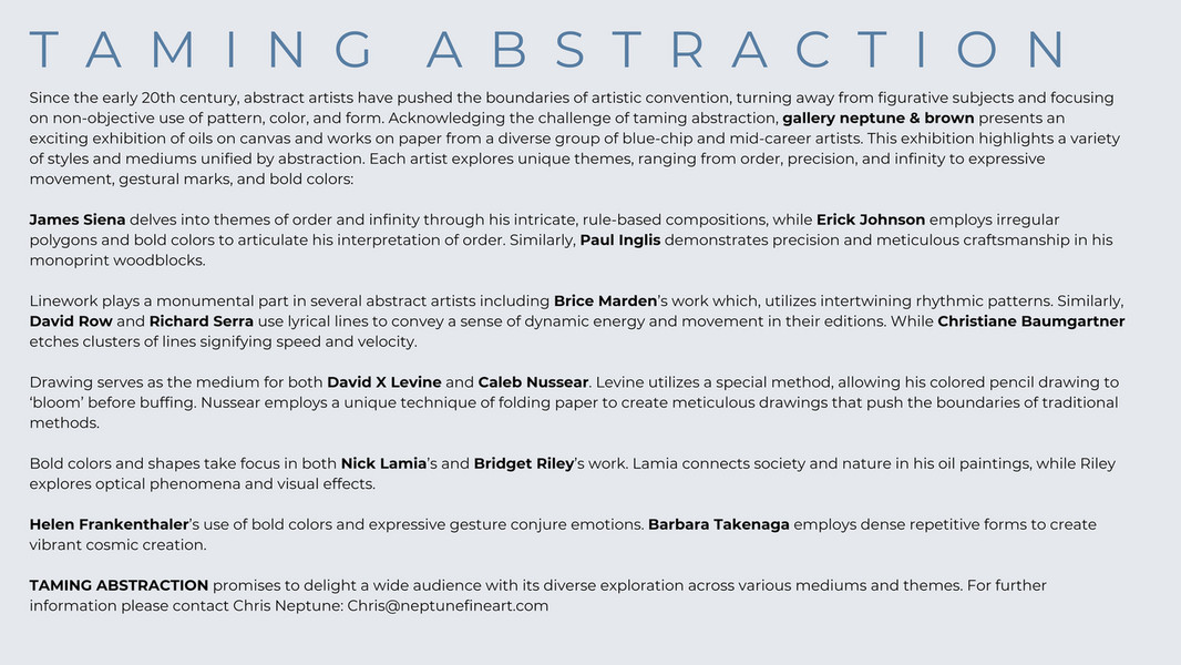 gallery neptune & brown - Taming Abstraction E-Catalogue 4.26.2024 ...