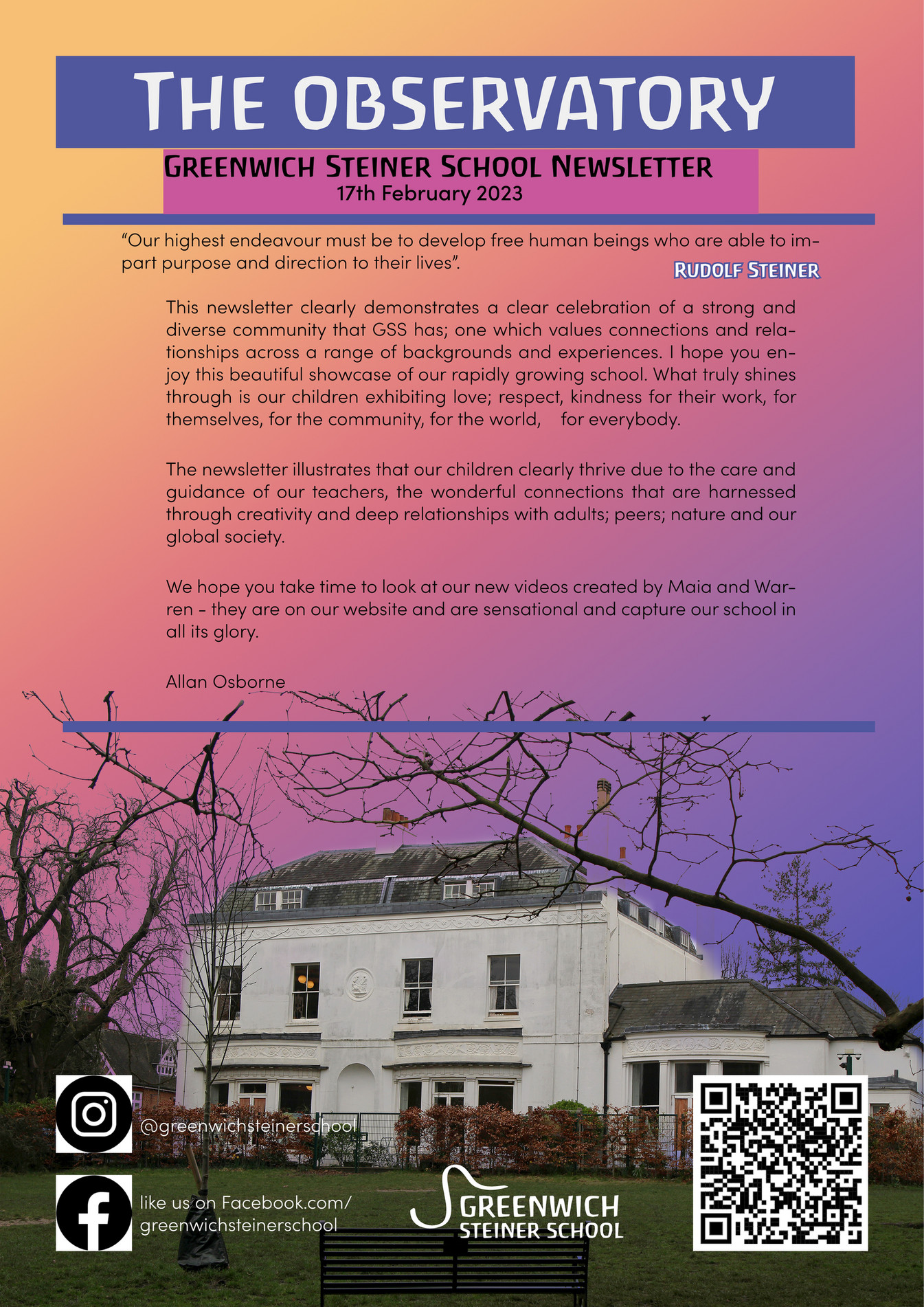 Greenwich Waldorf School - Observatory February 16 - Page 1 - Created ...