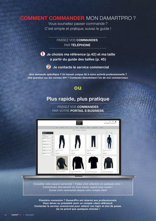 Damart - Catalogue DamartPro 2023-2024 - Page 44-45 - Created with Publitas.com