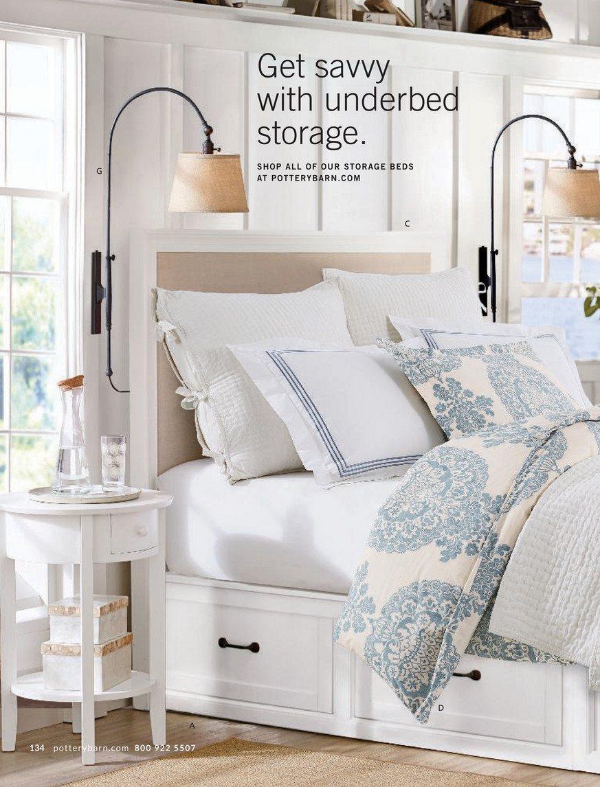 Pottery Barn Spring 2018 D1 Montgomery Upholstered Headboard Queen Pure White