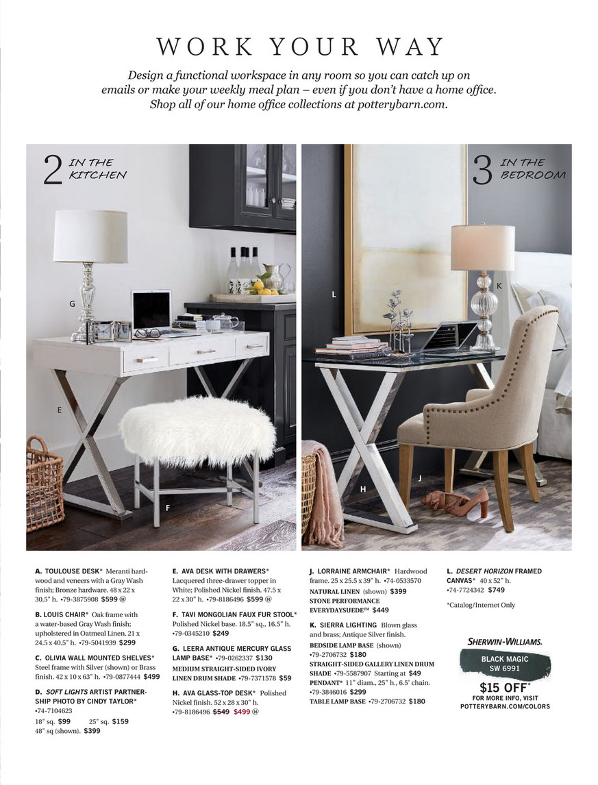 Pottery barn ava desk store