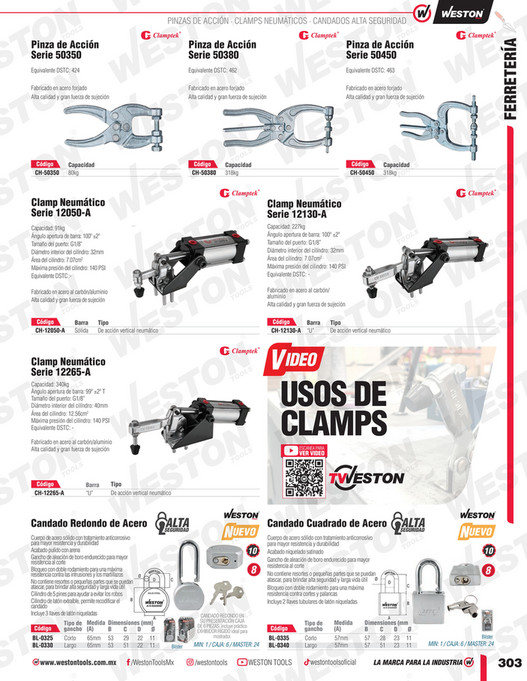 Weston Tools - CATÁLOGO WESTON TOOLS - 2024 - Página 322-323