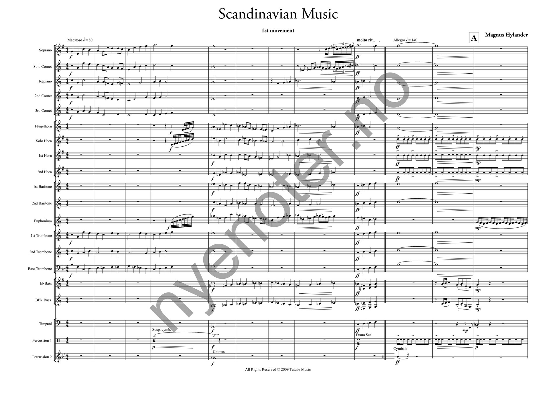 Concert/Contest - scandinavian music Full Score_vannmerke - Page 1 ...