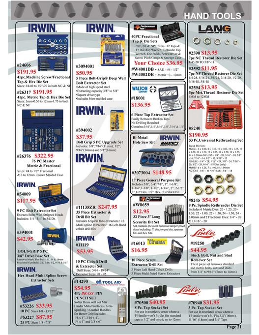 Northeast Tool - WN22 Single Page - Page 21 - Created with Publitas.com