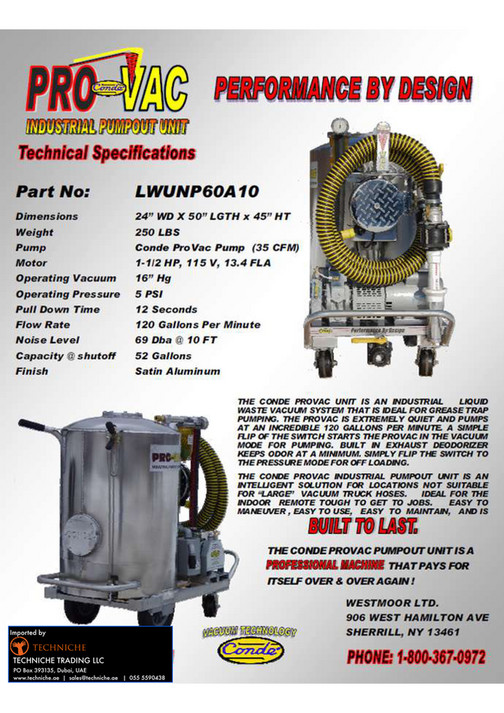 TechNiche Trading LLC - Conde Provac_ Industrial pump out station for ...