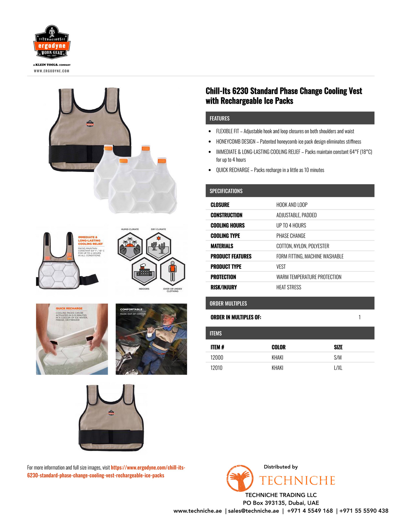TechNiche Trading LLC - Chill-Its 6230 Standard Phase Change Cooling ...