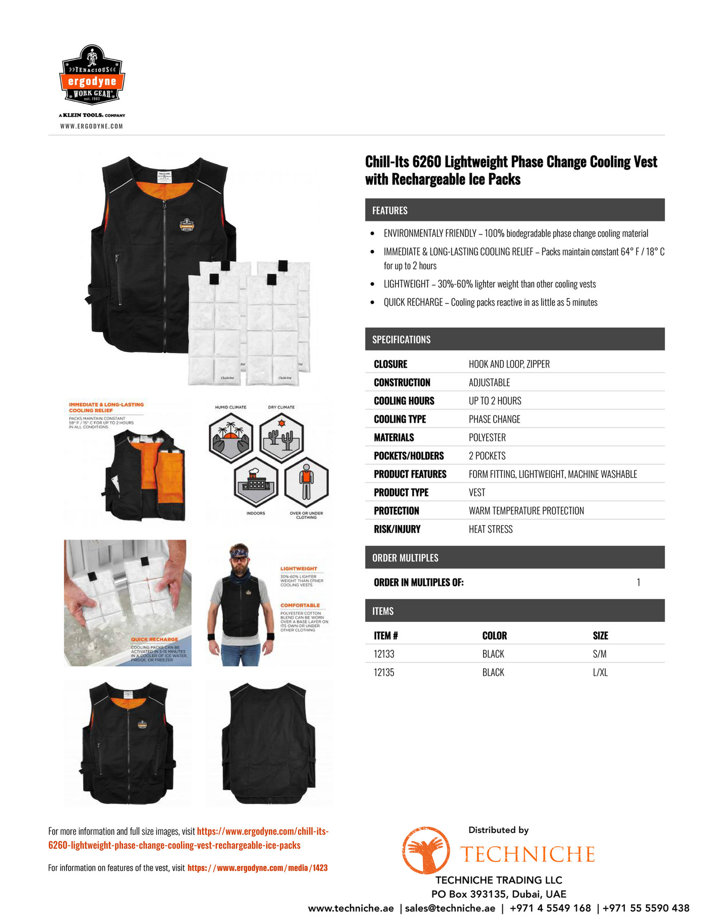 TechNiche Trading LLC - Chill-Its 6260 Lightweight Phase Change Cooling ...
