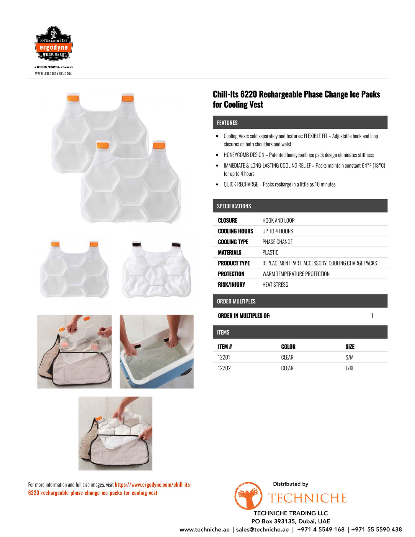 TechNiche Trading LLC - Chill-Its 6220 Rechargeable Phase Change Ice ...