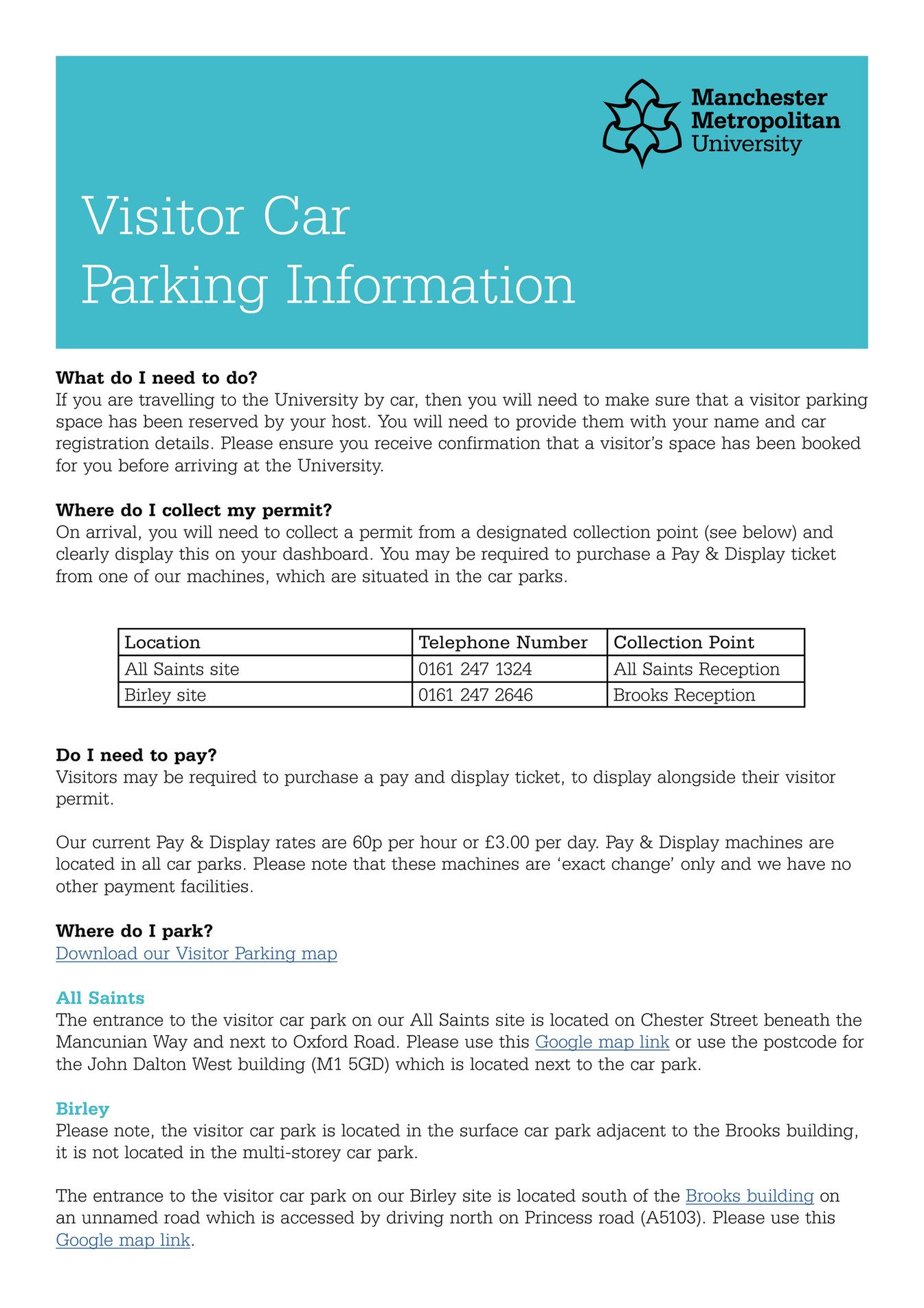 Visitor Car Parking Information - Manchester Metropolitan University ...