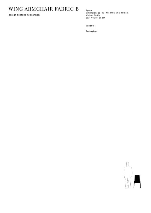 OROA - Spec sheet_Winged Pedestal Armchair Qeeboo Wing - Page 1 ...