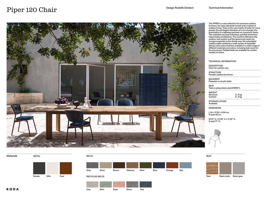 OROA - RODA_PIPER_120_Side Chair Spec Sheet - Page 1 - Created with ...