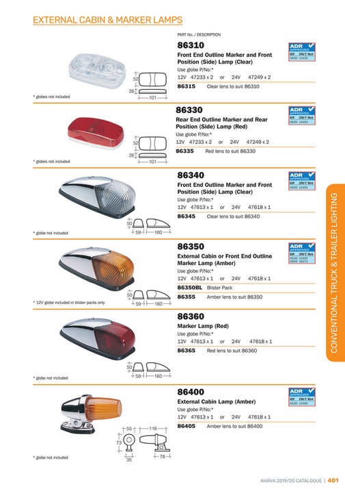 Brown & Watson International - Narva Catalogue 2019/20 - Page 402-403