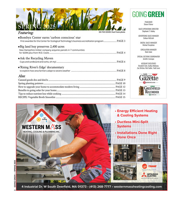 The Recorder - Going Green - Spring 2025 - Page 2-3