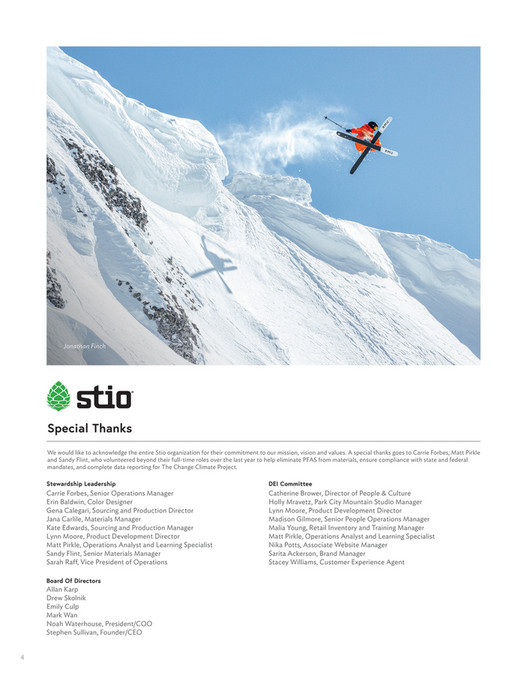 Stio - 2024-Stewardship-Report - Page 4-5