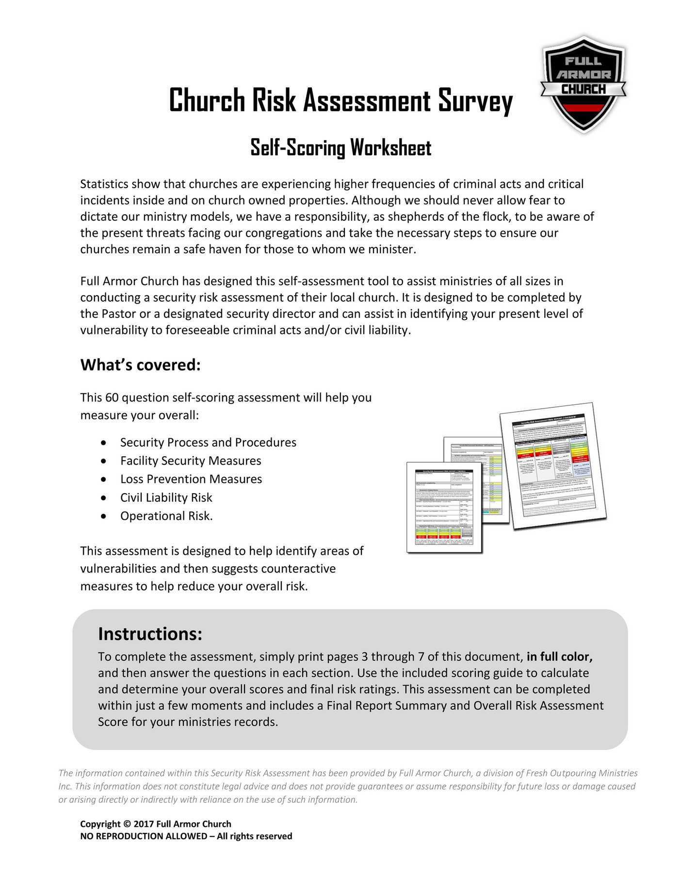 Graefenburg Baptist Church - RISK ASSESSMENT COMPLETED 01 01 2020 ...