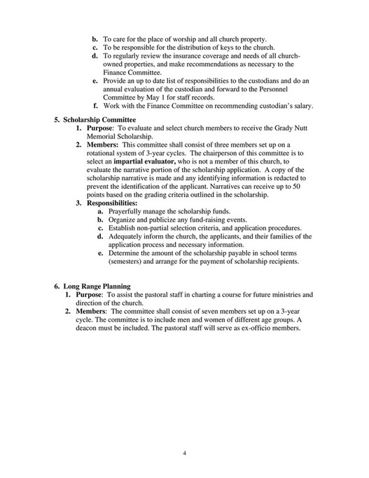 Graefenburg Baptist Church - Committee Handbook - Page 4 - Created with ...