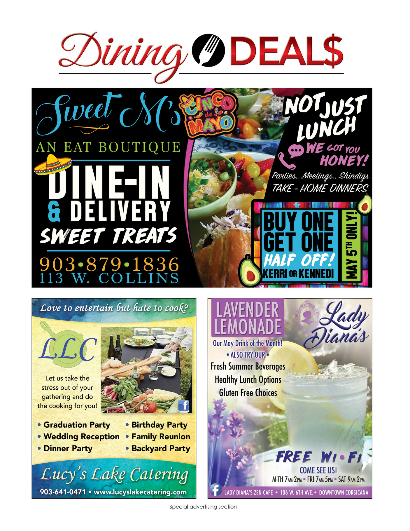 Now Magazines - Dining Guide May 2017 Corsicana - Page 1